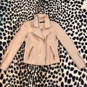 Blank NYC | Jackets & Coats | Blank Nyc Faux Leather Moto Jacket In Sand | Poshmark
